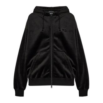 Yohji Yamamoto Velvet Corduroy Zip Hoodie - - Sweatshirts & Hoodies - Damen - Schwarzk - XS