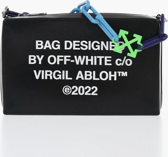 Off-white Leather Shoulder Bag BAG DESIGNED with Multicolor Chain Off-White