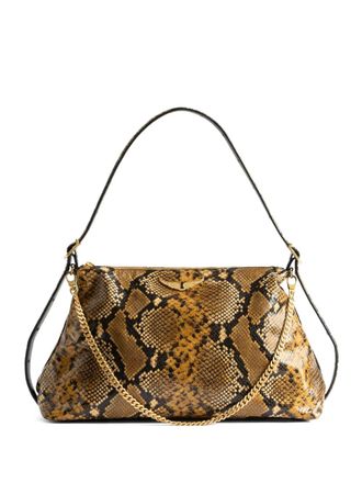 Zadig&Voltaire sac port&eacute; &eacute;paule Jim Wild effet peau de python - Marron
