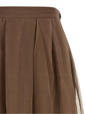 Brunello Cucinelli Circle Skirt - Brown