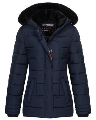 Geographical Norway Steppjacke Damen Steppjacke Parka Winterjacke Warm Gesteppt Outdoor Jacke Kapuze