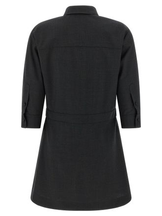 Gucci Womens Gray Wool Short Dress