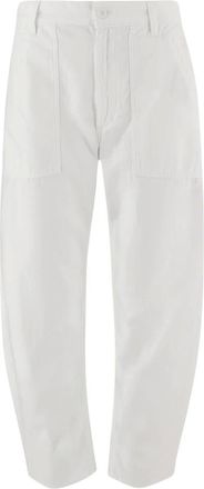 Polo Ralph Lauren Femme, Pantalons, Blanc, Taille: 44 FR Ricky Cotton Pants