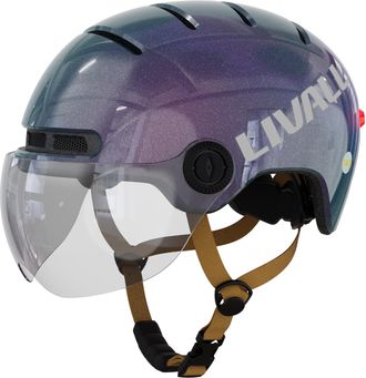 Livall L23 Smart Fahrradhelm f&uuml;r Damen und Herren, NTA-Norm 8776 City Helm mit abnehmbarem Visier, intelligenter LED-Beleuchtung, Bremslicht, Sturzerkennung 