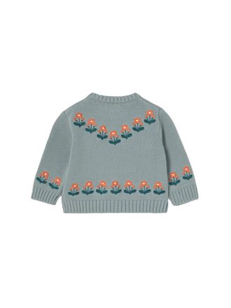 Tiny Cottons Wool-Acrylic Blend Cardigan - Multicolor