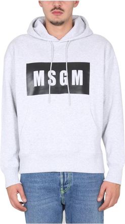 Msgm Msgm, Homme, Sweatshirts et sweats &agrave; capuche, Gris, Taille: L Felpa SweaT-shirt