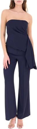 Marella Femme, Combinaisons et Ensembles, Bleu, Taille: 44 FR Ensemble Tunique Bandeau Drap&eacute;e