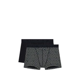 HOM Lot de 2 boxers en coton m&eacute;lang&eacute;