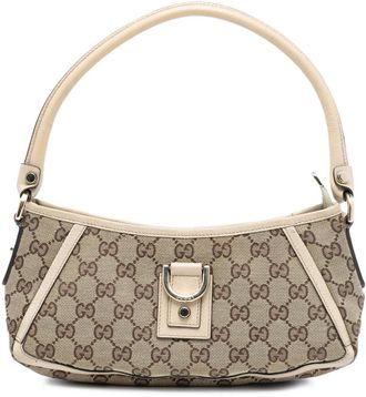 Gucci Hobo Bags - GG Canvas Abbey D Ring Pochette - Gr. unisize - in Braun - f&uuml;r Damen