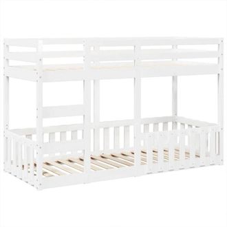 vidaXL Vidaxl - Lit superpos&eacute; Blanc 75x190 cm Bois de pin massif