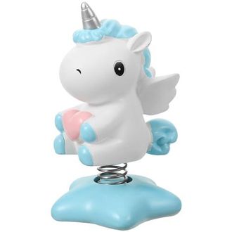 Amosfun Figurine Licorne en RéSine ÉCologique pour Tableau De Bord Voiture 4.13X2.36X1.97 Pouces Ornement Bleu DéCoration IntéRieure Bureau Cadeau Original