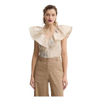 Bruuns Bazaar Plantago BBOlla Top - - Blouses & Shirts - Damen - Beige - XL