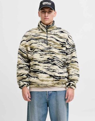 Jack & Jones Sweat-shirt en polaire - Gr&egrave;ge-Neutre