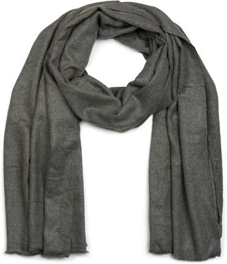 styleBREAKER weicher Stola Schal in Unifarben mit Fransen, Tuch, Unisex 01017070, Farbe:Dunkelgrau