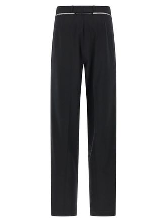 Nensi Dojaka Womens Black Virgin Wool Casual Pants