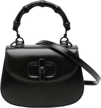 Gucci Pre-owned Sac &agrave; main Bamboo &agrave; poign&eacute;e sup&eacute;rieure - Femme - Pre-owned - Noir - Taille: ONE Size