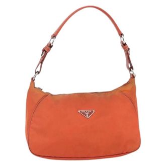 Prada Sac bandouli&egrave;re en nylon Pre-owned - Femme - Pre-owned - Orange - Taille: ONE Size