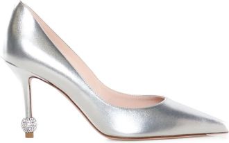 Roger Vivier Femme, Chaussures, Gris, Taille: 40 EU Escarpins en Cuir M&eacute;tallis&eacute;