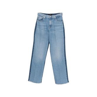 7 For All Mankind Femme, Jeans, Bleu, Taille: W24 Jeans droits Stovepipe