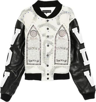 Who Decides War by Ev Bravado Homme, Vestes, Blanc, Taille: XL Hardware Leather Jacket