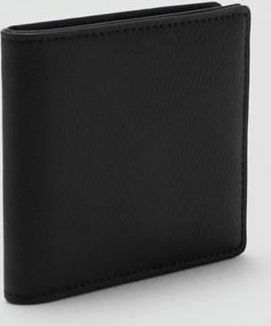 Mango Portefeuille avec effet grain&eacute; noir - Homme - Taille unique - MANGO MAN