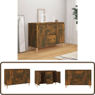 vidaXL Sideboard Räuchereiche 103,5x35x70 cm Holzwerkstoff - Sideboard - Wohnzimmermöbel - Holzmöbel - Regal - Schubladenschrank