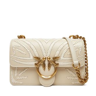 Pinko Handtasche PINKO Love One Mini Cl PE 25 PLTT 100059 A2C3 Wei&szlig;