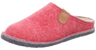 Rohde Damen Pantoffel Hausschuh Softfilz Decksohle Leder bequem Lucca-D 6820, Gr&ouml;&szlig;e:37 EU, Farbe:Rot