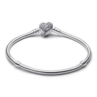 Pandora Timeless Strahlenkranz Herzen Armband aus Sterling-Silber mit Zirkonia, 20cm, 593655C01-20