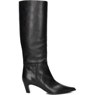 Zinda Schwarze Lederstiefel Hoch - - Shoes - Damen - Schwarzk - 37 EU