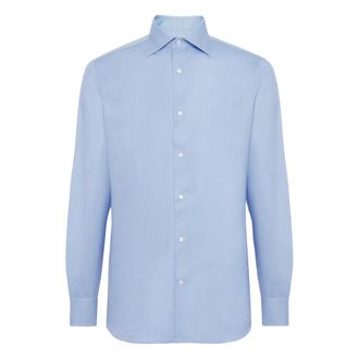 Boggi Milano Homme, Chemises, Bleu, Taille: 5XL Chemise Ultimate Dobby en Coton Infroissable