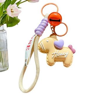 Generic Porte-cl&eacute;s Ann&eacute;e du cheval 2026 - Dessin anim&eacute; mignon portable en r&eacute;sine - Porte-cl&eacute;s cheval de dessin anim&eacute;, pour voitures, tables &agrave; manger, vitrine,