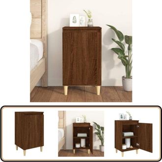 vidaXL Table de chevet chêne marron 40x35x70 cm bois dingénierie - Table De Chevet - Meuble De Chambre - Armoire - Commode - Rangement