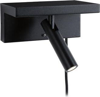 Paulmann 71107 LED Wandleuchte 3-Step-Dim Jerik USB C 3000K 160lm 230V 2,4W dimmbar Schwarz matt