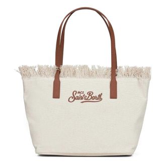 MC2 Saint Barth Femme, Sacs, Beige, Taille: ONE Size Fringed Tote Bag