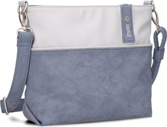 zwei Damen Umhängetasche JANA J8 Crossbody Bag 3 Liter Bicolor Handtasche im Canvas-Stil, weiches Kunstleder, ideal für den Alltag, inkl. 2 abnehmbare Schu