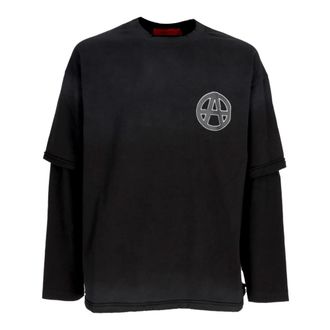 Acupuncture Layered L/s Tee - - Tops - Herren - Schwarzk - M