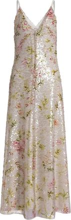 Alberta Ferretti Femme, Robes, Beige, Taille: 36 FR Robe Maxi &agrave; Motif Floral