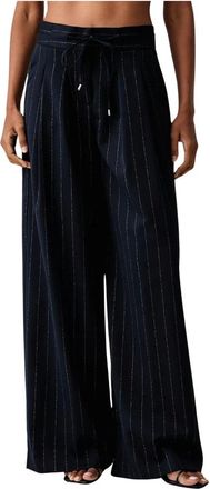 Ermanno Scervino Pantalon large - Femme - Pantalons - Bleu - Taille: 42 FR