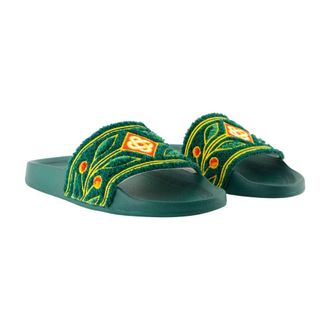 Casablanca Womens Terry Sandals Green