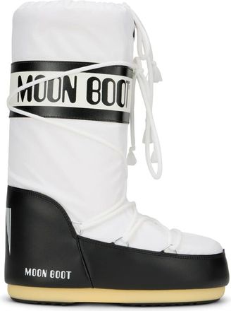 Moon Boot Femme, Chaussures, Blanc, Taille: 35 EU Icon Nylon Bottes