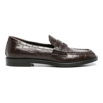 Roberto Festa Milano Xander Loafers mit Kroko-Effekt - - Shoes - Damen - Braun - 38 EU