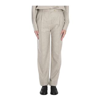 The Row Wide-Leg Bundfaltenhose - - Trousers - Damen - Beige - 2XS