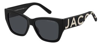 Marc Jacobs Marc 695/s 80S/2K BLACK WHITE Sunglasses Women Acetate, Standard, 55