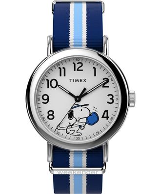 Timex Peanuts Weekender Pickleball Blau Unisex Armbanduhr TW2Y50600