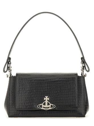 Vivienne Westwood Womens Handbag Hazel Medium Black Calf Leather Handbags Hand Bags