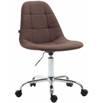 Clp Chaise de bureau en chaise en tissu travaille avec des roues modernes &eacute;l&eacute;gantes diff&eacute;rentes couleurs Couleur : marron