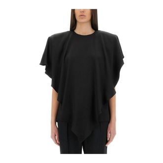 Stella McCartney Asymmetrisches Cape-Top - - Blouses & Shirts - Damen - Schwarzk - M