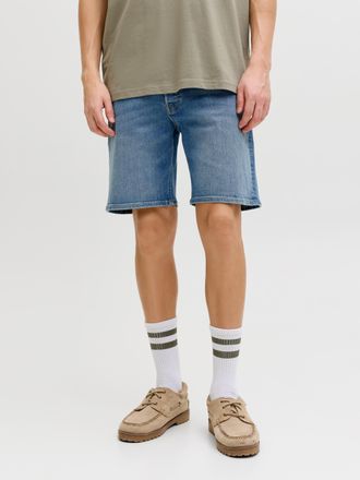 Jack & Jones Shorts JACK & JONES JJIRICK JJORIGINAL SHORTS AT 999, Herren, Gr. XS, N-Gr, blau (blau denim), Web, Obermaterial: 64% Baumwolle, 34% Polyester, 2% Ela