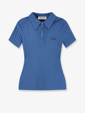 Miu Miu Virgin wool polo shirt - MIU MIU - gender_Woman